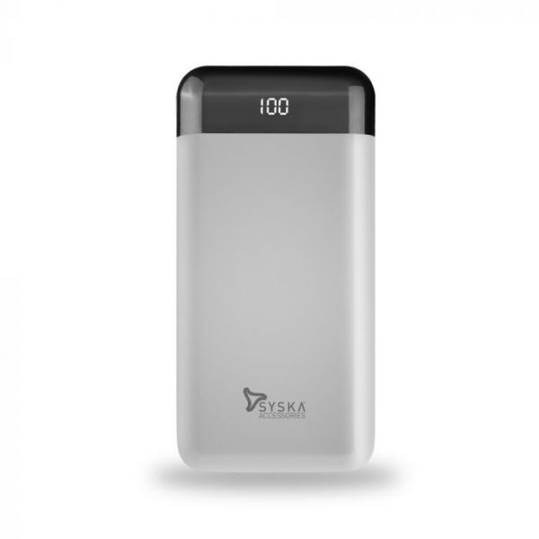 Syska 20000 mAh Power Bank (Fast Charging, 10 W) (White, Lithium Polymer)